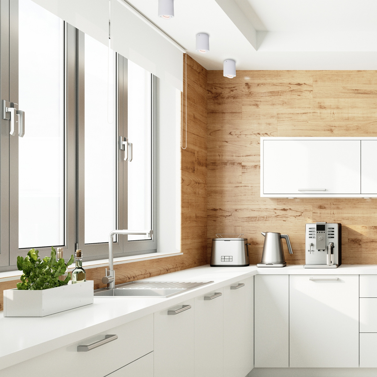 Lampa sufitowa Kendal oprawa natynkowa 1xLED biała | Light Prestige